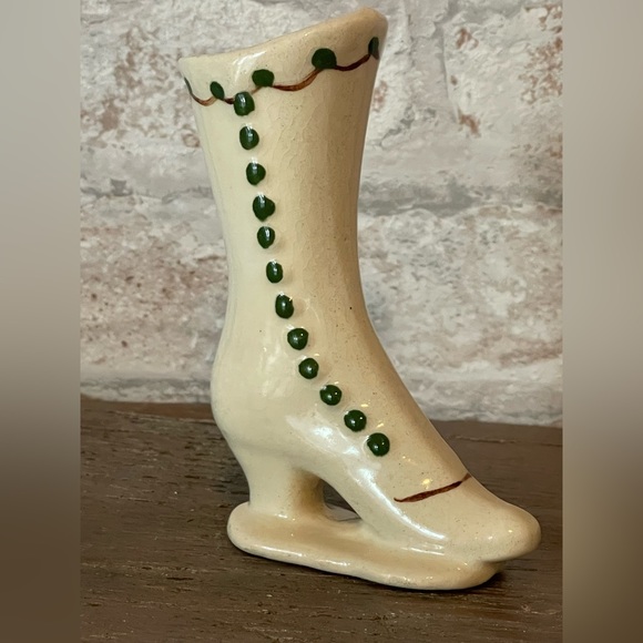 Accents | Vintage Victorian Boot Ceramic Vase Lady Button Up Boot Decor ...